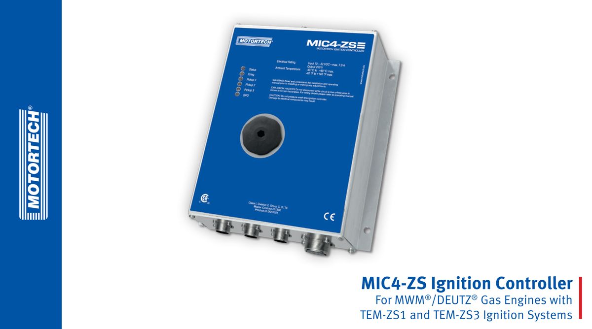 MOTORTECH MIC4 ignition controllers for MWM/DEUTZ Gas Engines